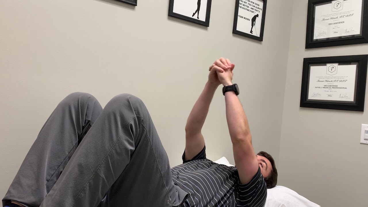 Shoulder Flexion Stretch - YouTube