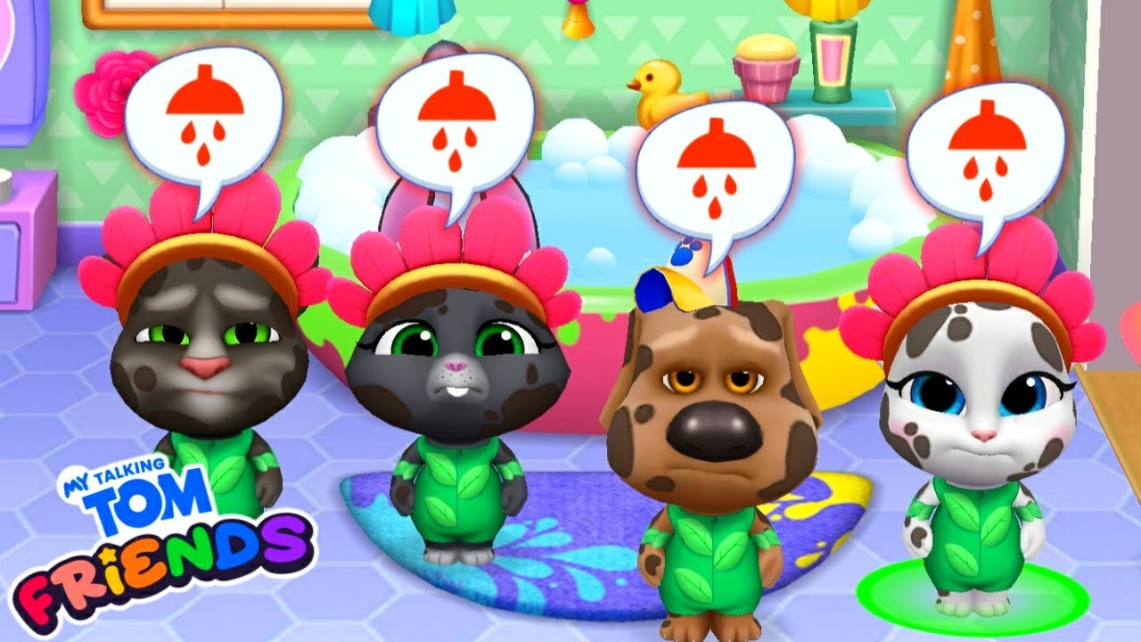 My Talking Tom Friends Bath dielama Gameplay Walkthrough Episode 128 ...