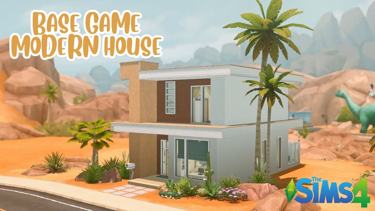 BASE GAME Modern House | Oasis Springs | The Sims 4 | No CC | Stop ...