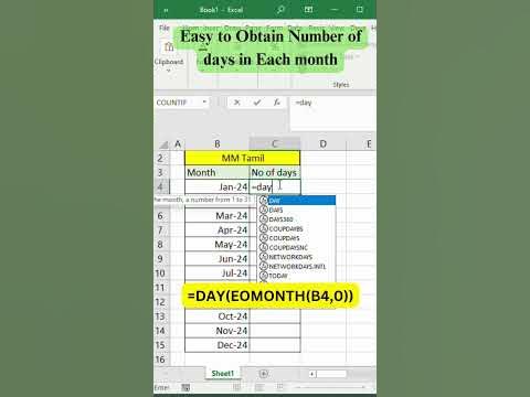 Calculating Last Day of the Month #excel #amazing #exceltips #exceltricks #exceltutorial #shorts ...