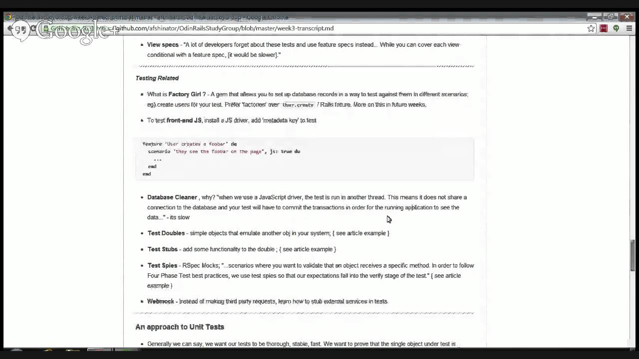 The Odin Project's Ruby On Rails Studygroup - Week 3 - YouTube