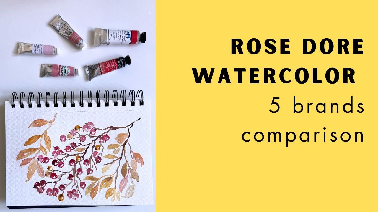 Rose Dore watercolor: a charming hue for a vintage palette. 5 brands, 5 different ...