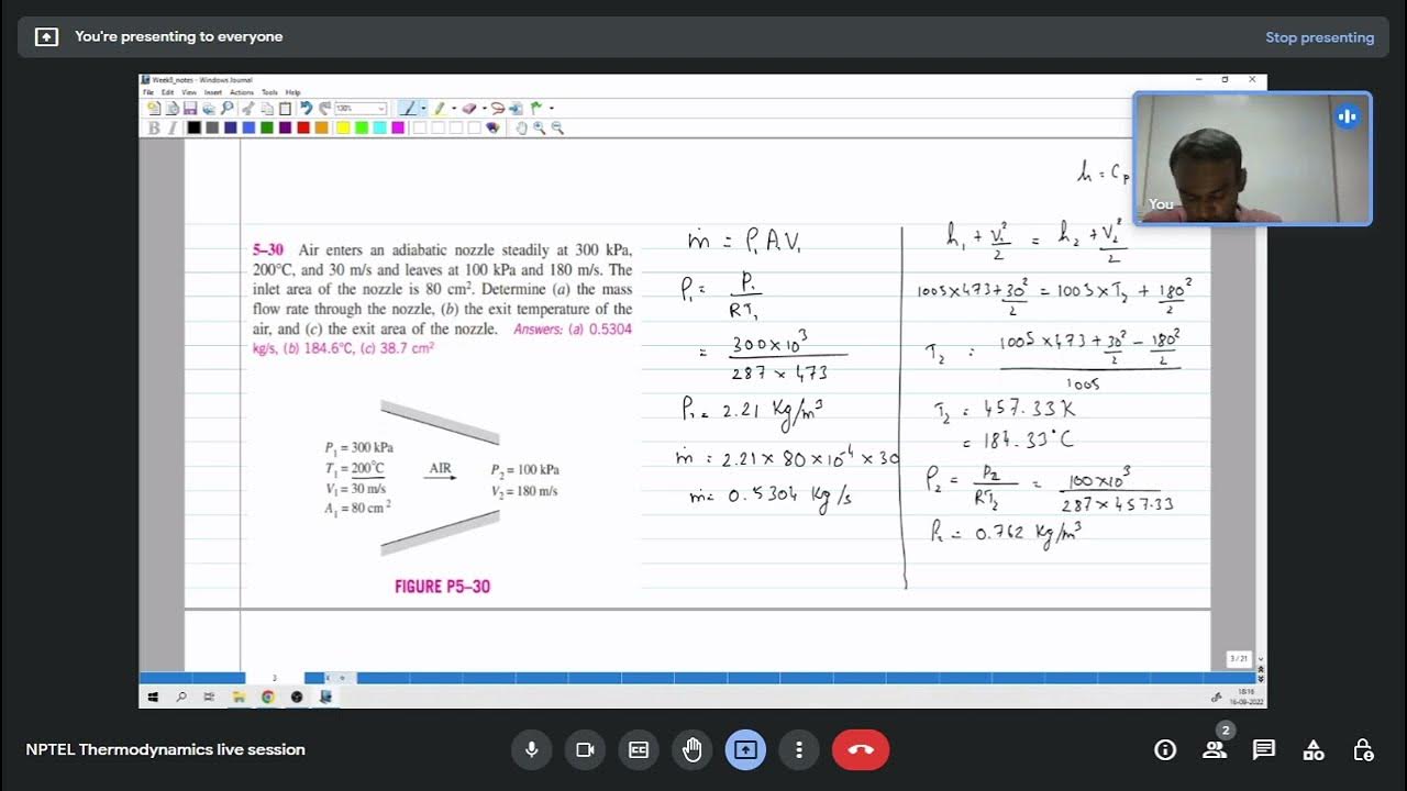 NPTEL Thermodynamics (noc22me88) Week8 Tutorial - YouTube