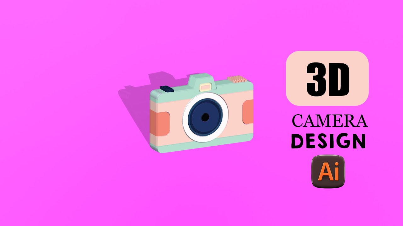 Designing a Professional 3D Camera Illustration in Adobe Illustrator# ...