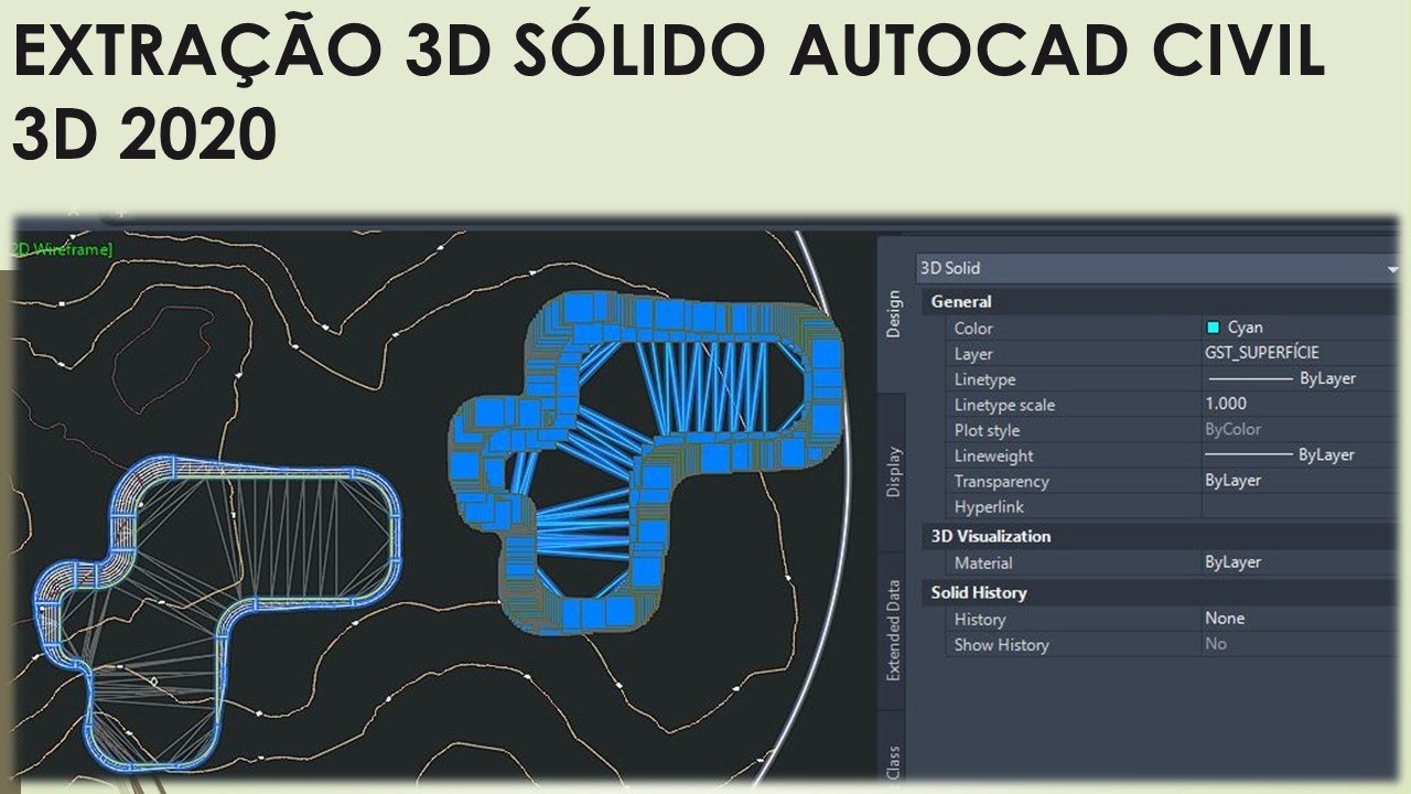Extra o 3D S lido No AutoCAD Civil 3D 2020 YouTube Extra o 3D S lido No AutoCAD Civil 3D 2020 YouTube
