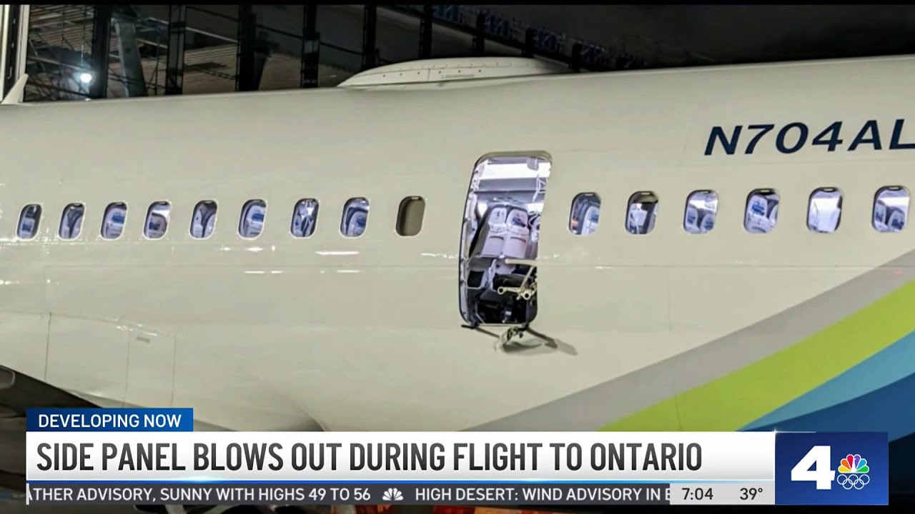 Passengers describe side panel blowout during Alaska Airlines flight ...
