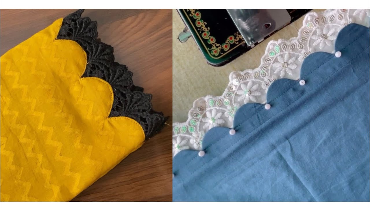 Cutwork sleeve design | with lace cutting stitchin | beautiful sleeve ...