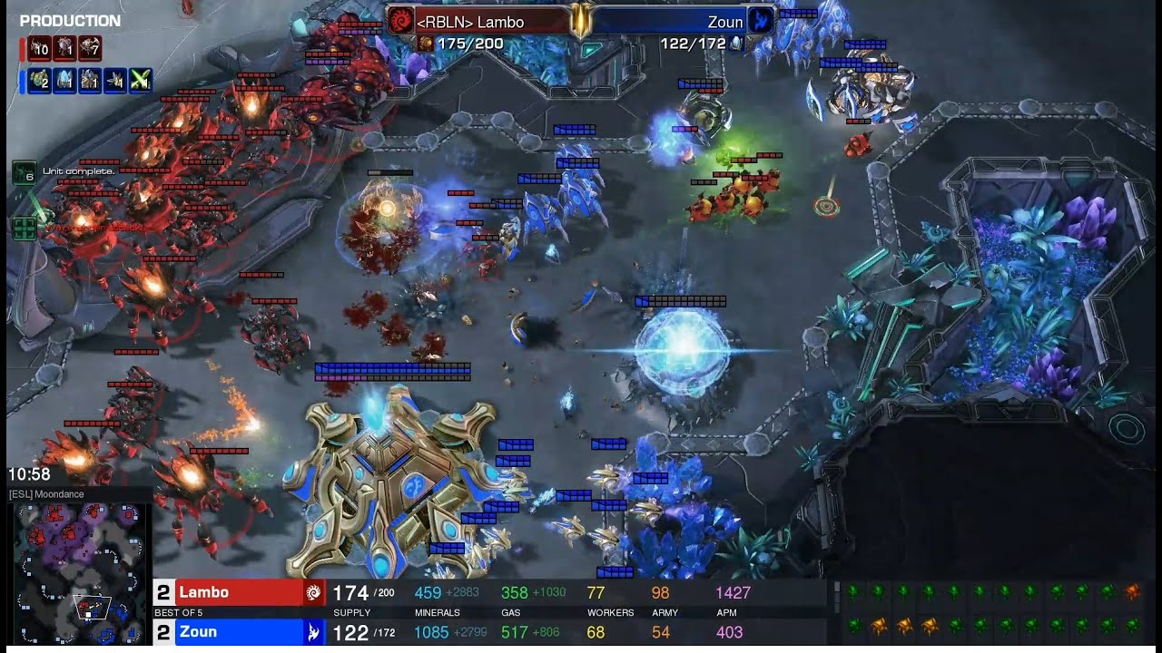 Starcraft II HomeStory Cup XXI 2022 Jul24 Lambo(Z) v Zoun(P) Game 4 ...