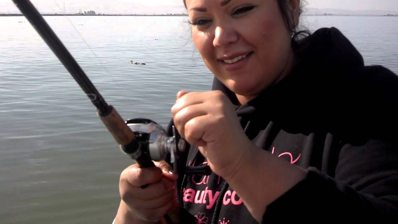 Crystal Escalante Catches another Stiped Bass from the Sacramento River ...