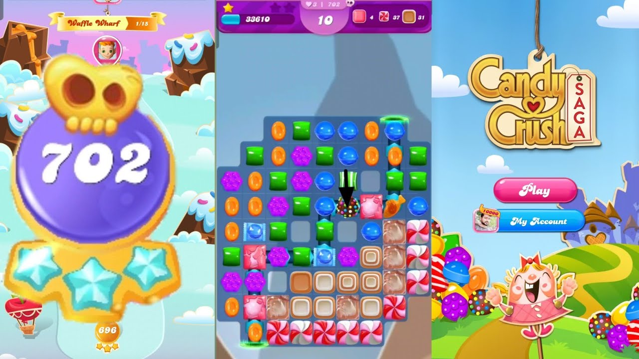 Candy crush saga level 702 । Hard level । No boosters । Candy crush 702 ...