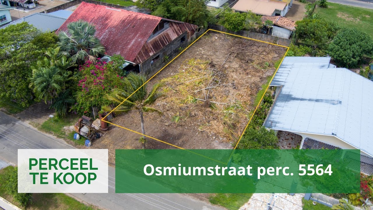 Osmiumstraat perc. 5564 • 566 m² Perceel te Tourtonne 5, Paramaribo ...