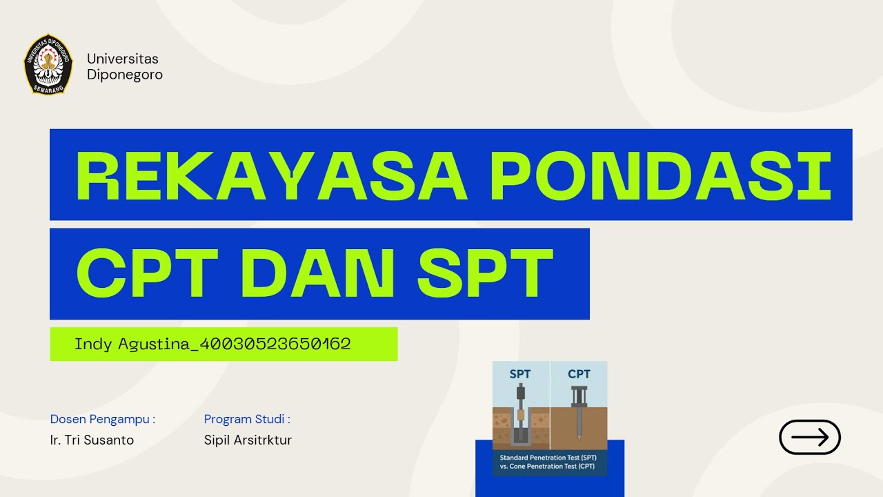 TUGAS REKAYASA PONDASI CPT DAN SPT - YouTube