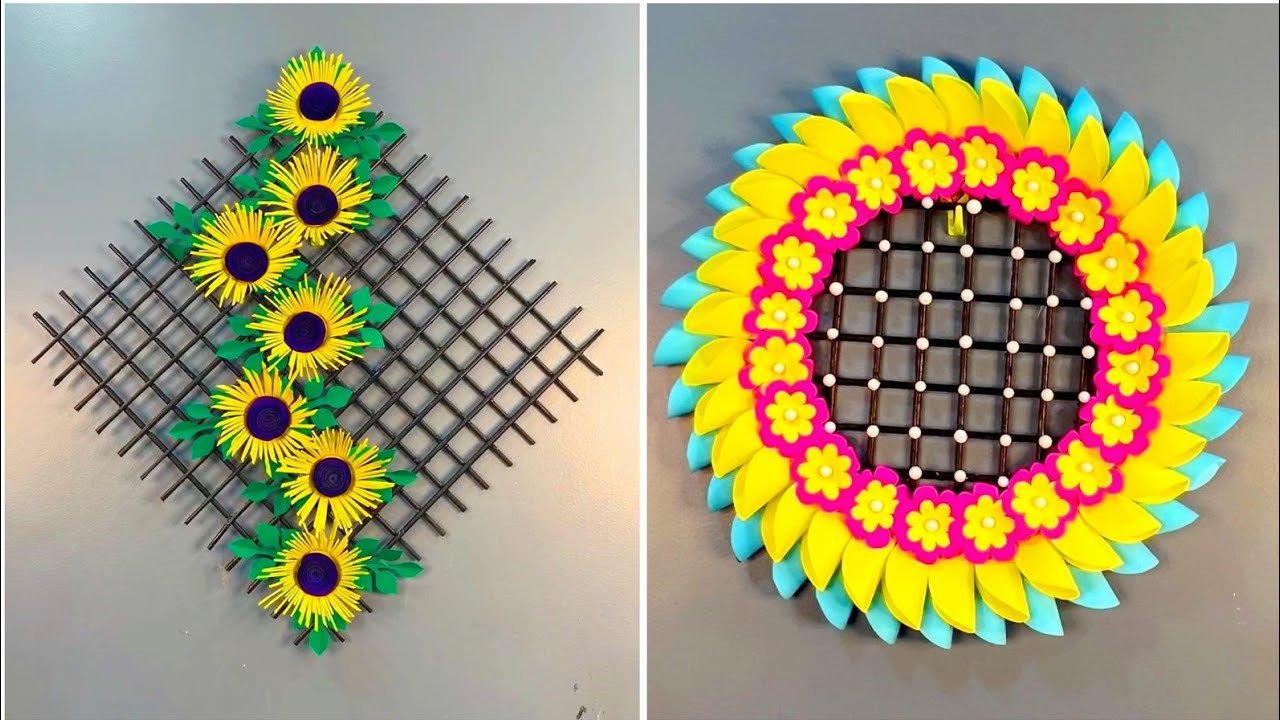 DIY Sunflower Wall Decor | Easy and Creative Home Decoration Ideas ...
