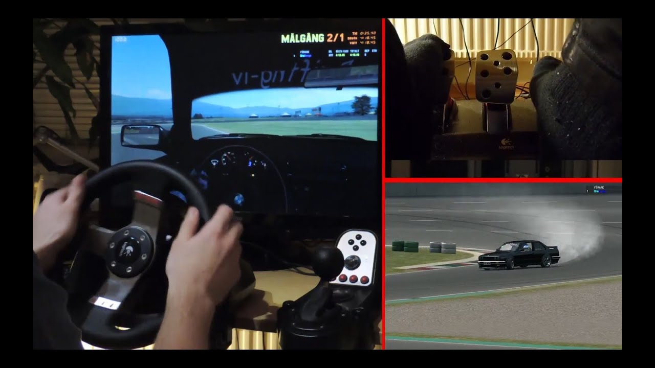 Logitech G27 - BMW M3 E30 V8 drifting | Steering Wheel gameplay, mod ...