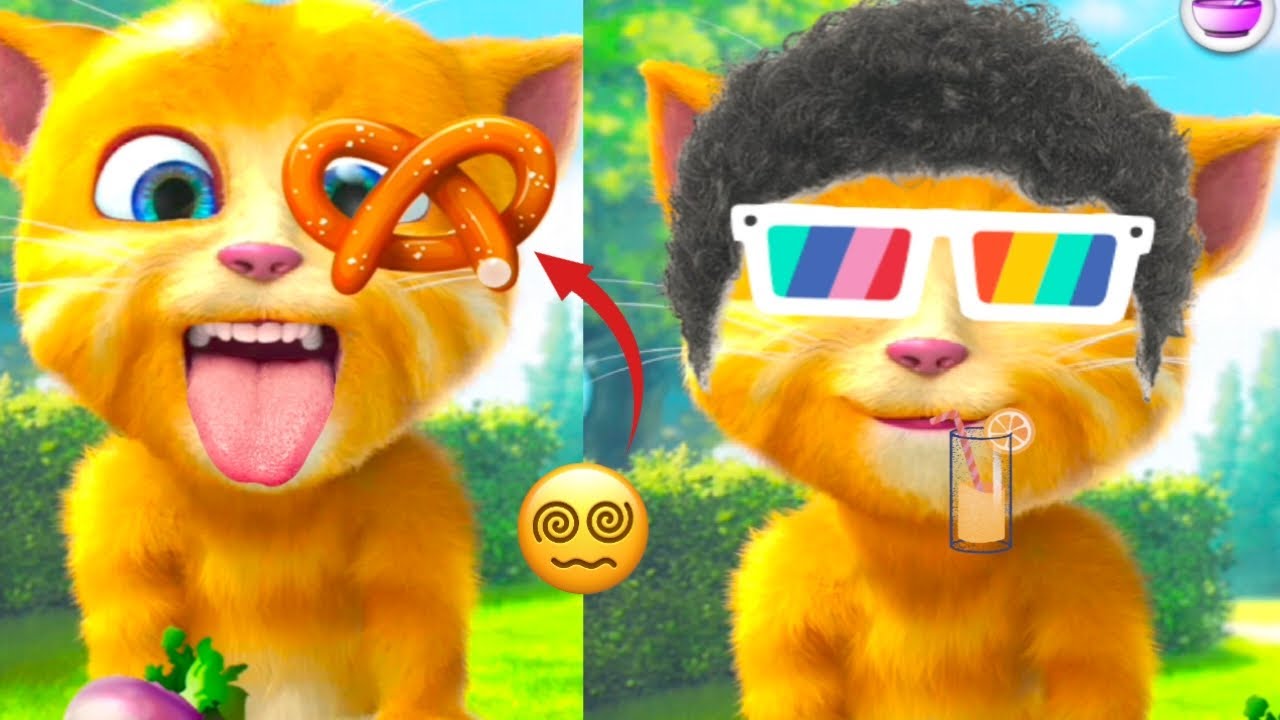 Talking Ginger 2 🌶️🍒🍎|| my talking ginger cat || talking ginger funny ...