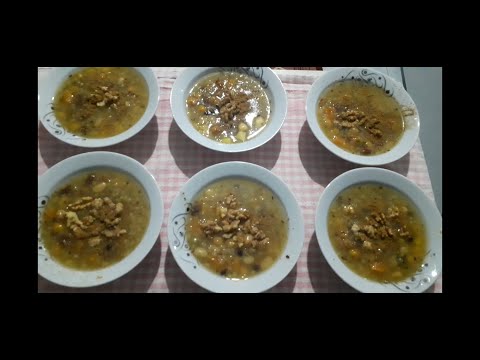 Aşure Nasıl yapılır.Making Ashura from natural foods at home.