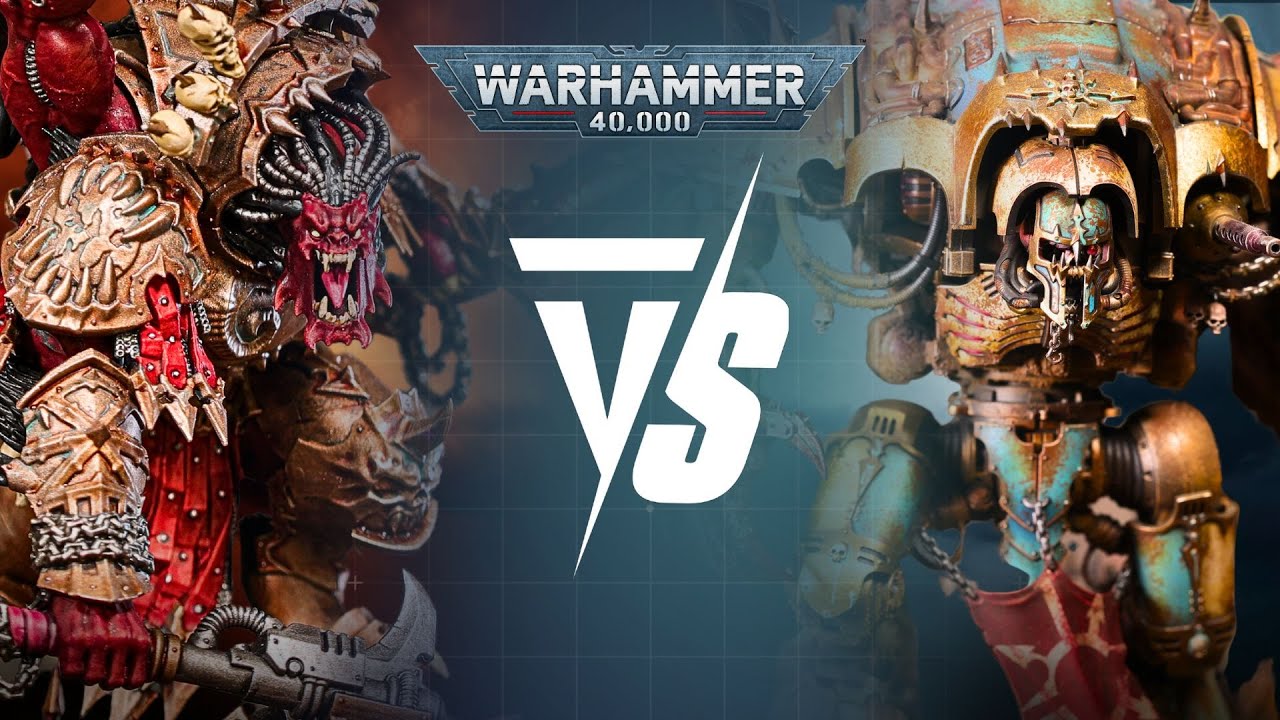 Warhammer 40k 10th Edition Live 2000pts Battle Report: Chaos Knights Vs ...