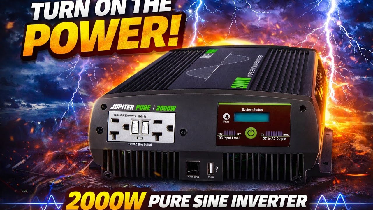 Harbor Freight Jupiter 2000w Pure Sine Inverter Review - YouTube