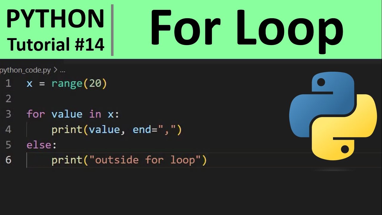 Python Tutorial 14 For Loop In Python Programming Youtube 4133
