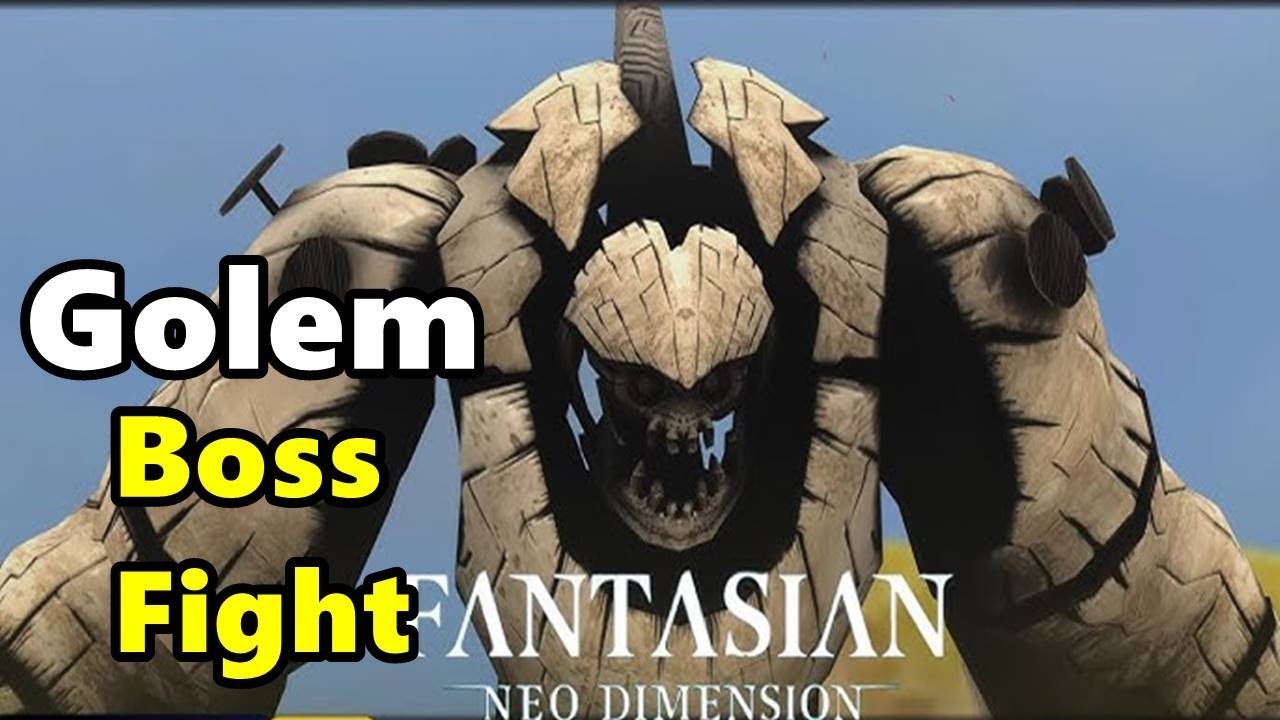 Fantasian Neo Dimension - Golem Boss Fight - YouTube
