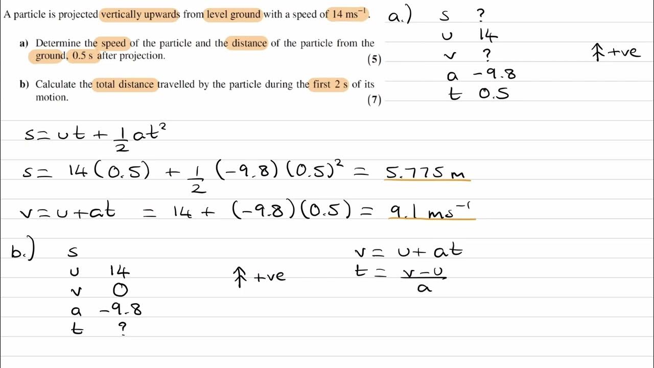 Constant Acceleration Exam Questions - A Level Maths - Edexcel Mechanics Year 1 - Q4 (level 2 ...
