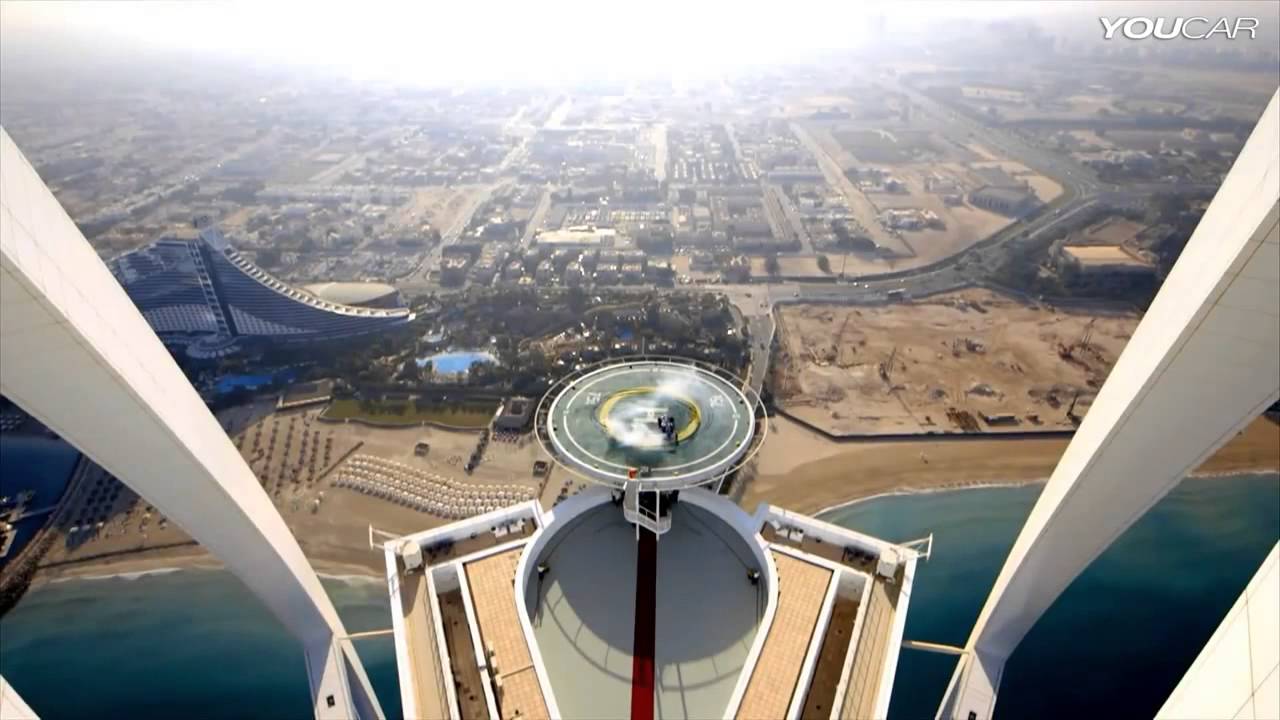 Spectacular Burn on the Burj Al Arab helipad in Dubai - YouTube