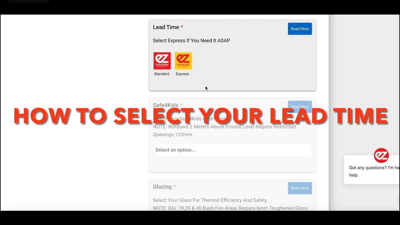 How to select your lead time (standard or express) - YouTube