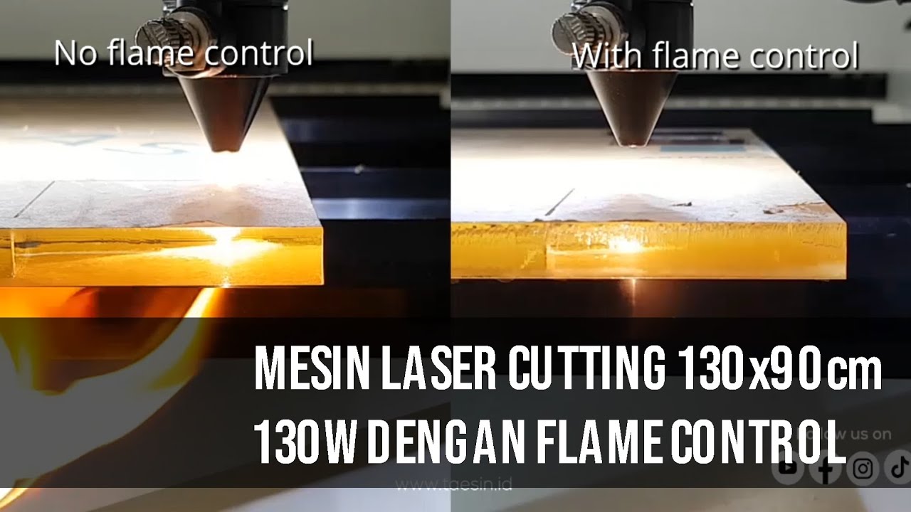 Mesin Laser Cutting 130 watt dengan Flame Control - TAN 1309i - YouTube