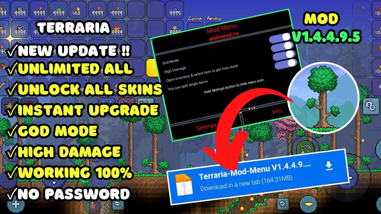 Terraria Mod Menu 1.4.4.9.5 (2024) | Max Item, God Mode, Unlimited Mana ...