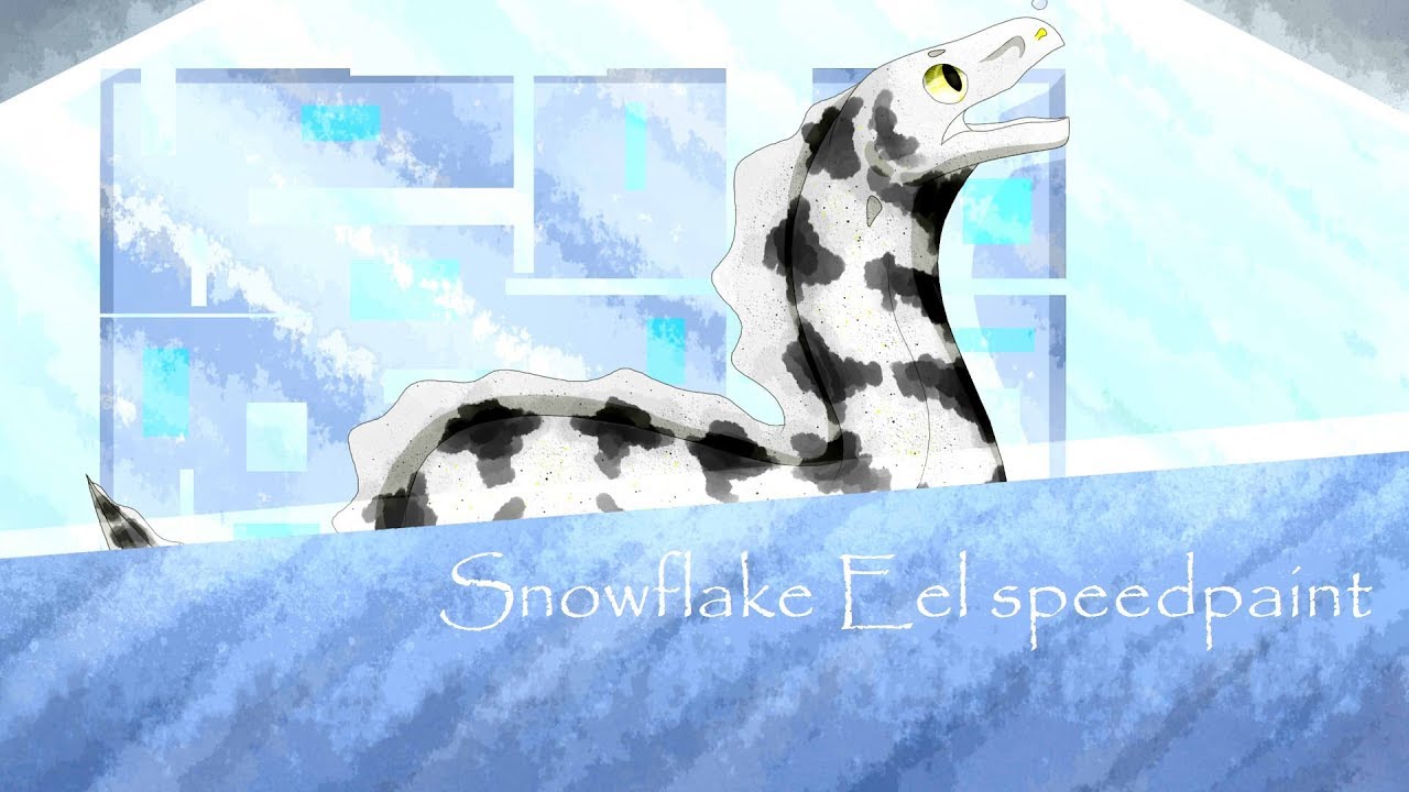 Snowflake Eel speedpaint - YouTube
