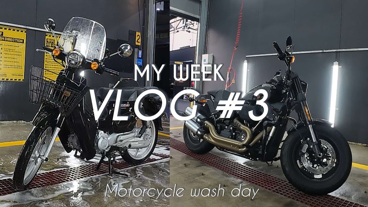 Vlog 시즌 온 슈퍼커브 팻밥 114 세차하기 오토바이 라이딩 직장인 브이로그 우역기의 자아성찰 세차 브이