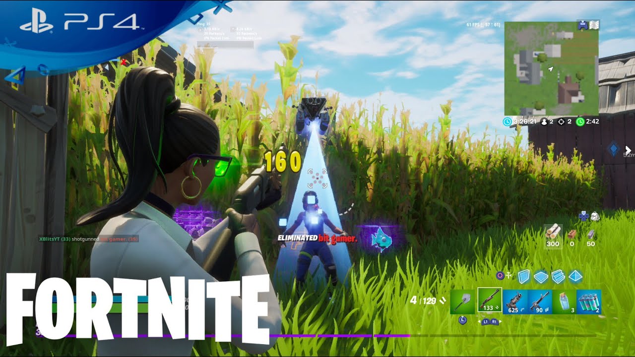 Fortnite Gameplay On The PS4 Slim (New chapter 2 season 4) - YouTube