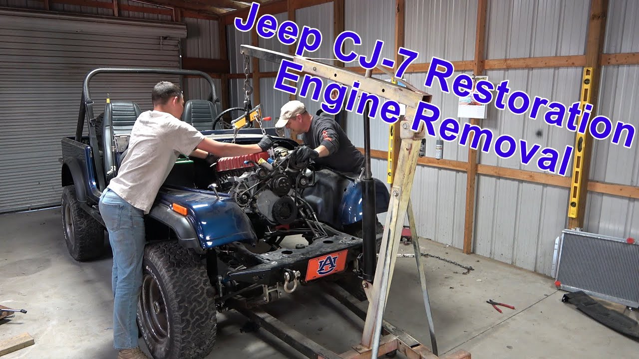 Jeep CJ-7 Restoration Part 11: Engine Removal For 4.6L Stroker Build ...
