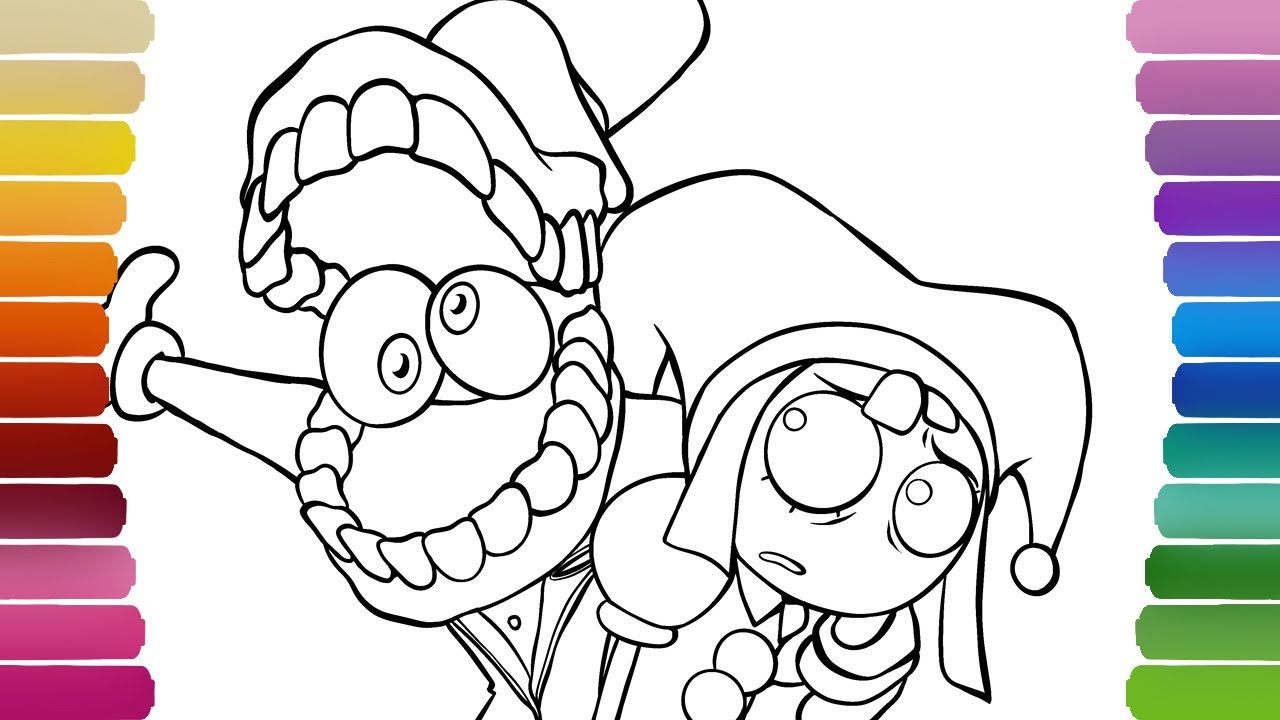 CAINE x POMNI Coloring Pages / How to Color The Amazing Digital Circus ...