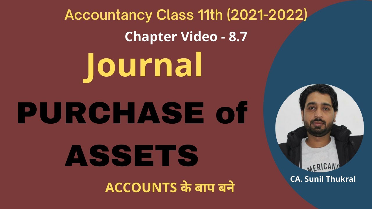 Entry For Purchase Of Assets | Journal Entries Accounting | Journal ...