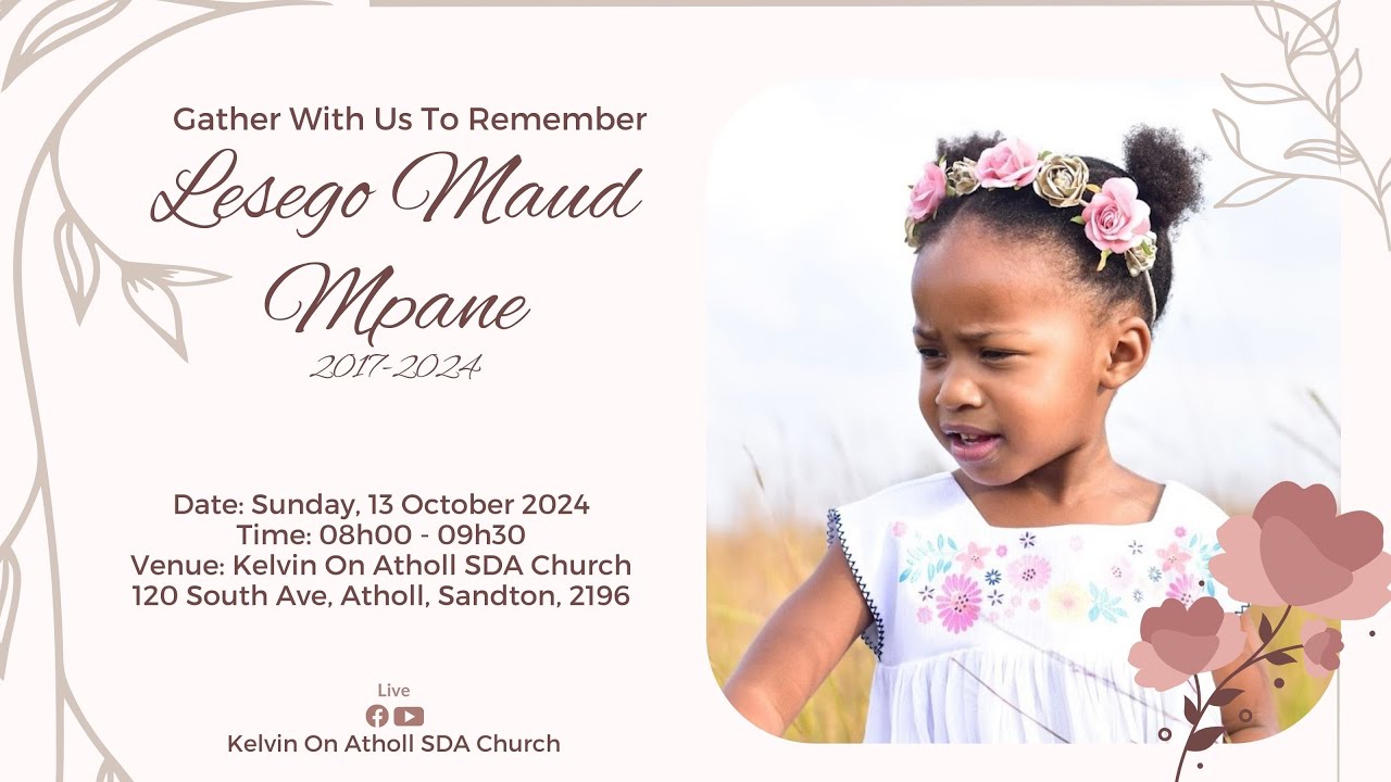 Funeral Service of Lesego "Sego" Maud Mpane - YouTube
