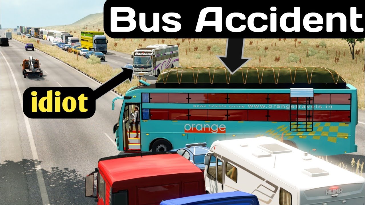 Private Bus High Speed Driving | Overtake Accident | Euro Truck ...