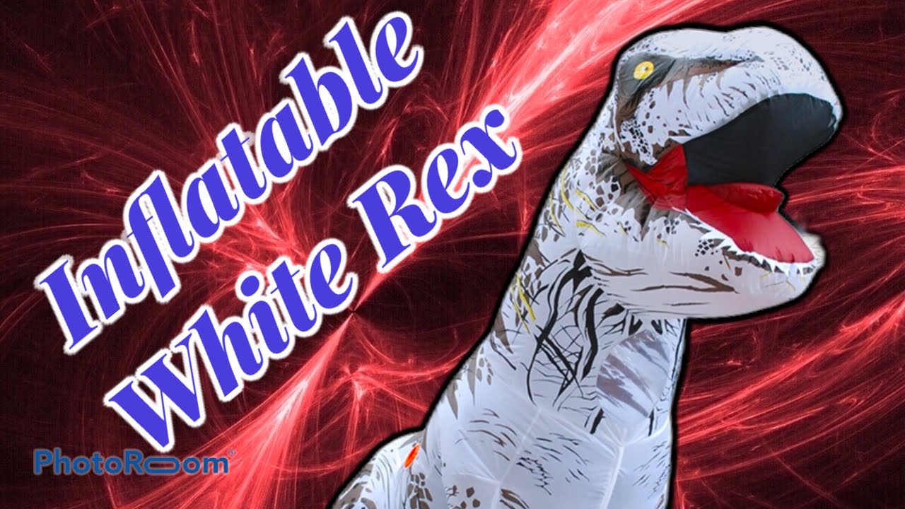 Giant White T-Rex costume review! - YouTube