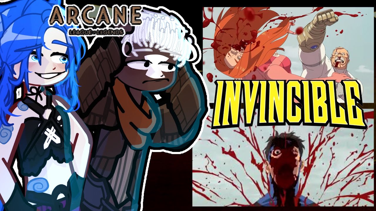 ARCANE reacts to INVINCIBLE Mark Greyson 💙💜 Gacha 2 react to TikTok # ...