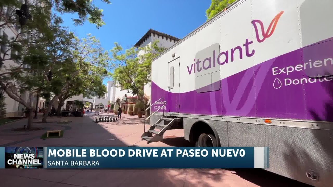 Paseo Nuevo hosts Vitalant Blood Mobile Drive - YouTube