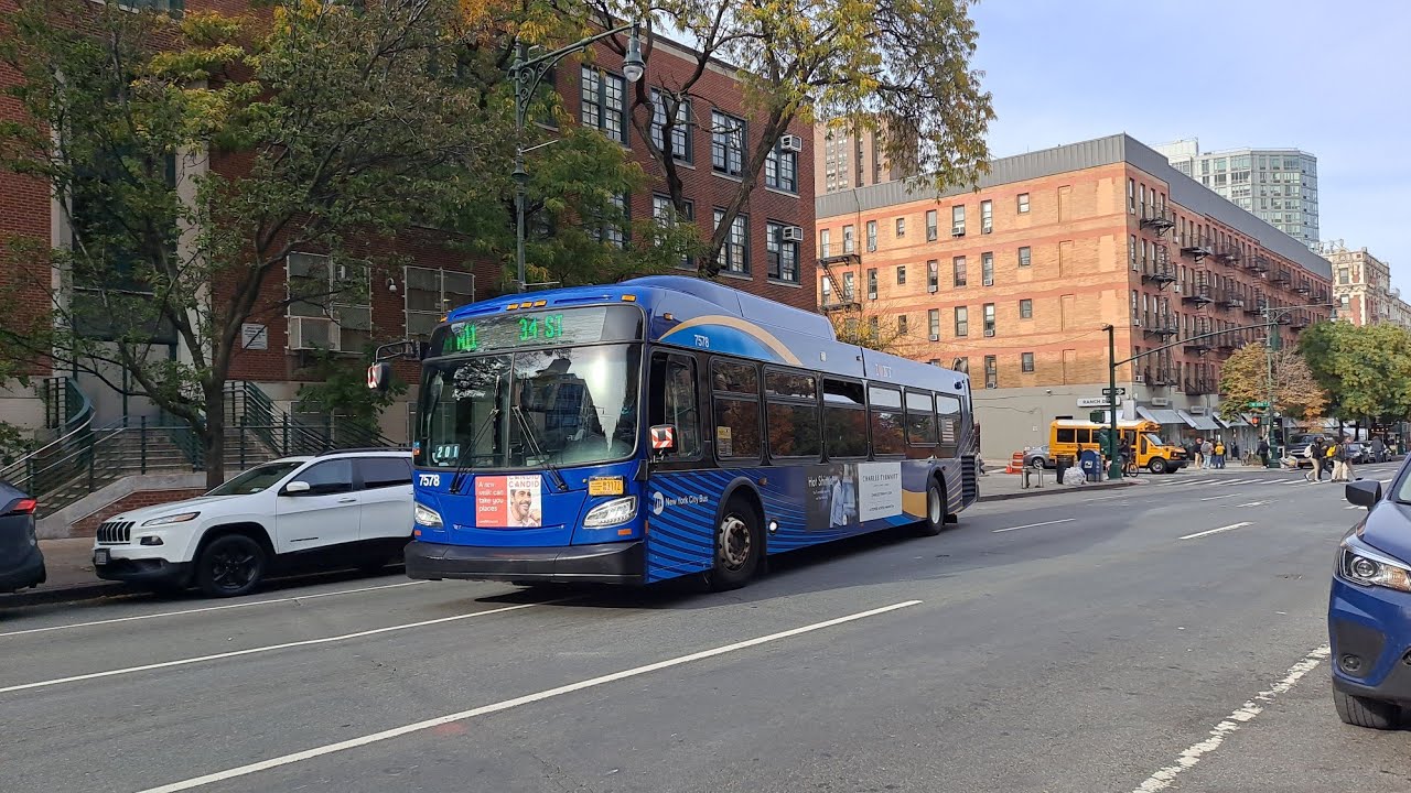 MTA NYCT Bus: 2018 New Flyer XD40 #7578 on the M11 - YouTube