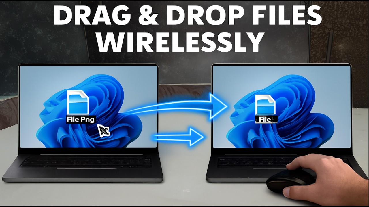 How to Drag & Drop Files Wirelessly Between Two Laptops or PCs | Copy ...