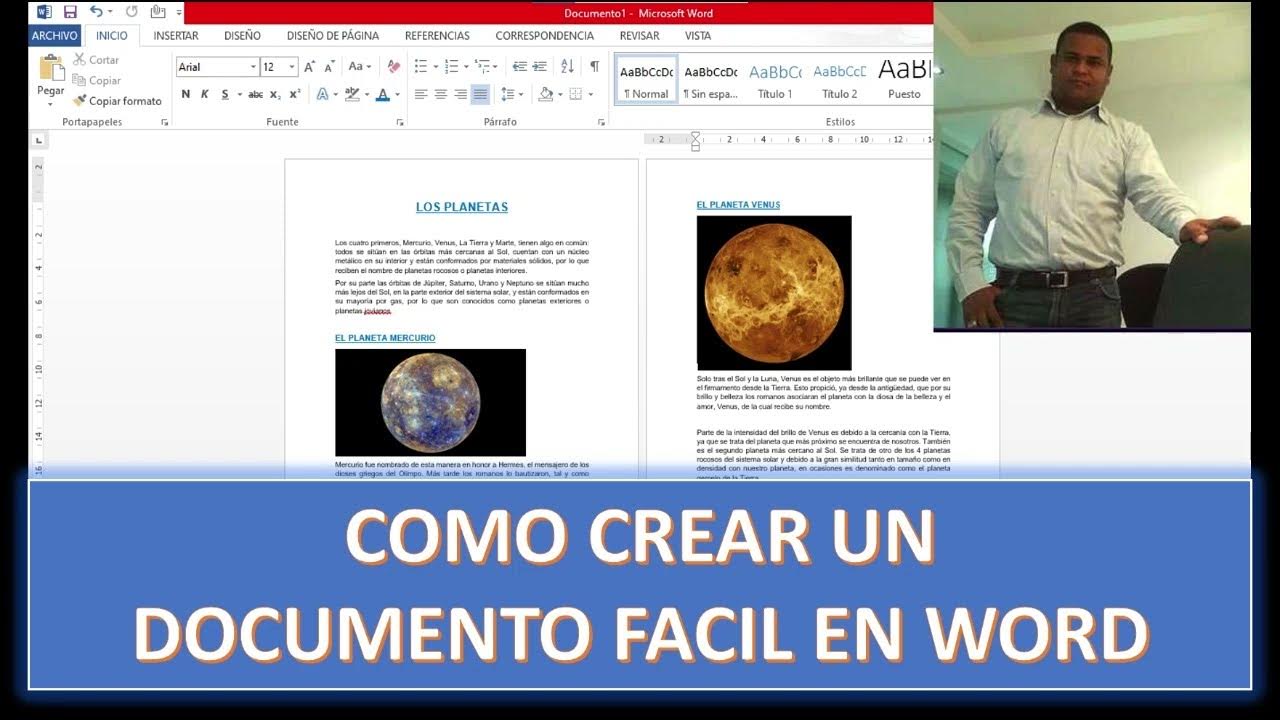COMO CREAR UN DOCUMENTO FACIL EN WORD - YouTube