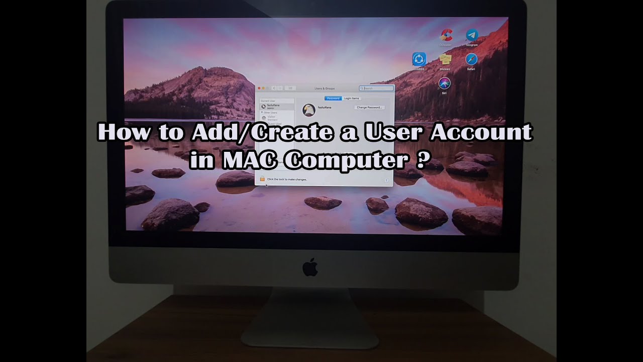 How to add new user in mac computer? - YouTube