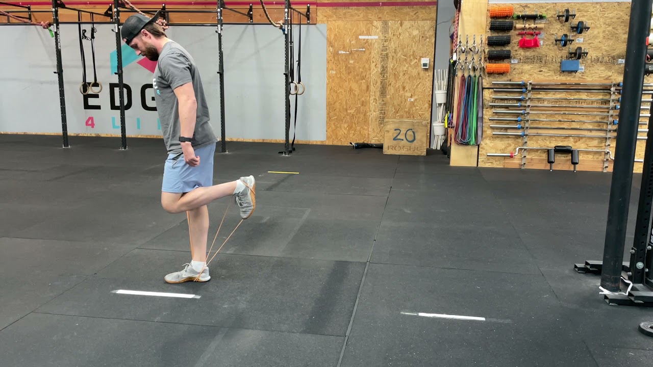 Single Leg Banded Knee Flexion | Edge4Life Movement Library - YouTube