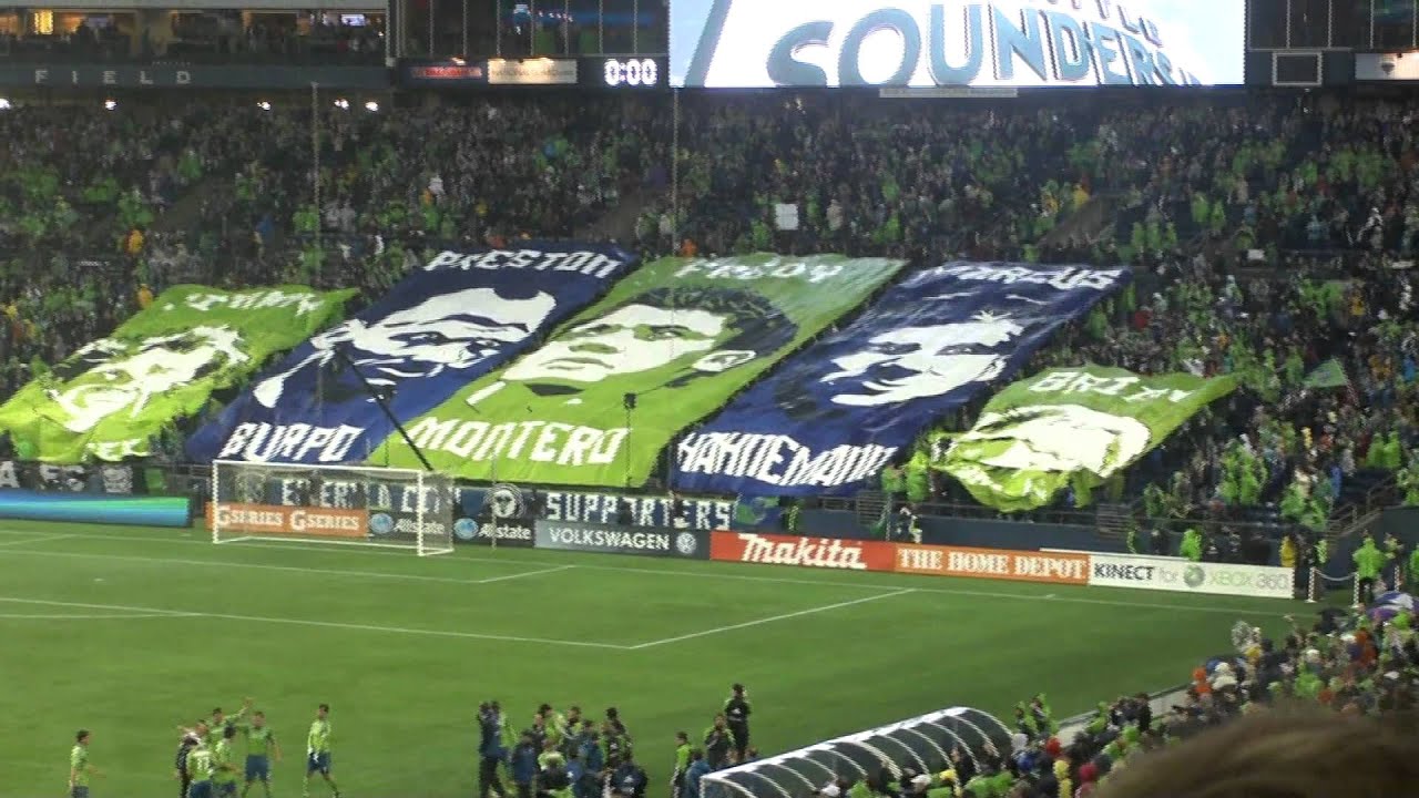 ECS tifo Seattle Sounders FC v Portland Timbers May 14, 2011 - YouTube