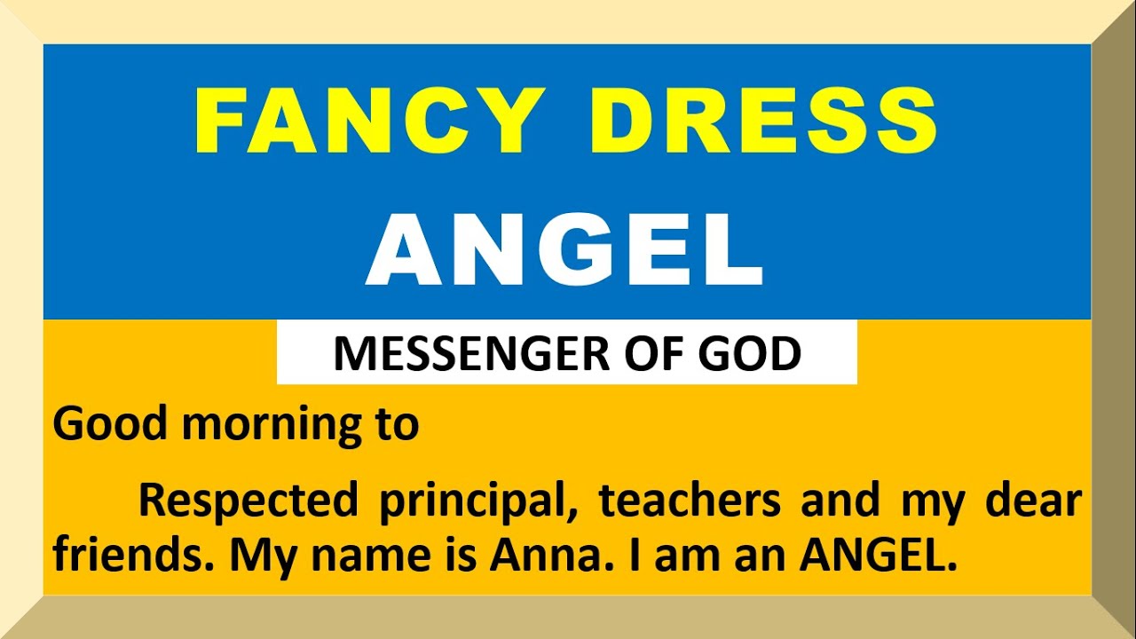 Few Lines on Angel for Fancy Dress | in English | Few Sentences on ...