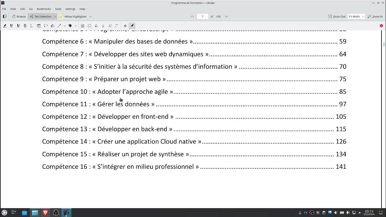 Modules : FILIÈRE DÉVELOPPEMENT DIGITAL OPTION WEB FULL STACK - YouTube