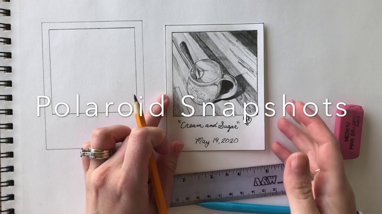 Drawing a Polaroid Snapshot, pt. 1 - YouTube