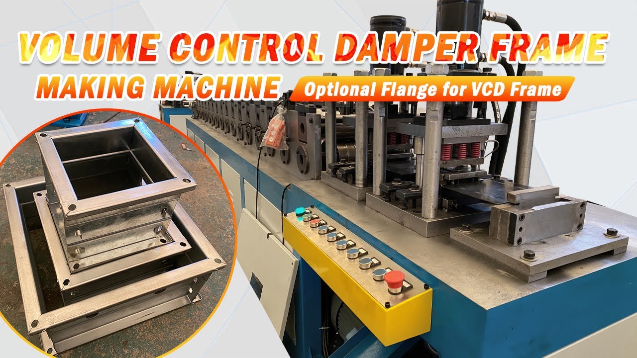 KINGREAL Fire Damper Roll Forming Machine With Flange, VCD Roll forming ...